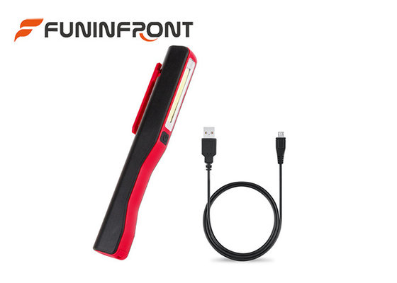 Mini Portable Pocket 3W COB LED Flashlight USB Rechargeable with Magnetic Clip supplier