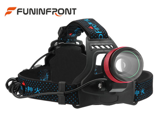 3 Files Outdoor LED Headlamp Zoomable, Ultra Bright CREE XM-L T6 LED Headlight supplier