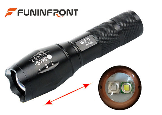 CREE T6 White Light and 395NM Black Light LED UV Flashlight Adjustable Focus supplier