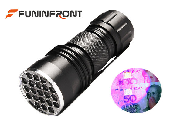 21 leds 395NM LED UV Flashlight Using aaa Battery for Currency Detecting supplier