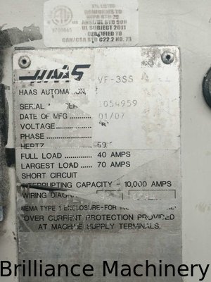 2007 Used Haas VF-3 Machine center, Vertical