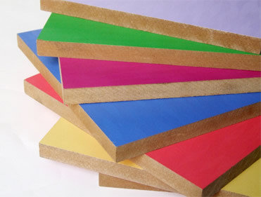 Colorful Paper Overlay Melamine MDF Board / Chipboard for Decoration and Furniture