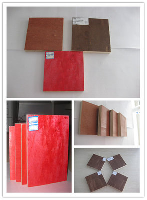 Water resistant red construction plywood board , Brown / black film faced plywood