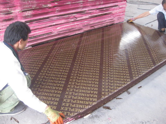 Environmental Marine formwork plywood , recycled film faced plywood with high bending strength