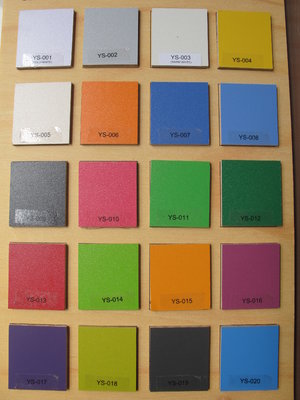 Customized melamine mdf sheets / fiberboard with orange , white , wooden grain color