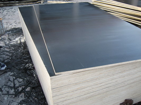 Waterproof Black Film Faced Plywood For Building Material , Wbp Glue Black Film Without Logo