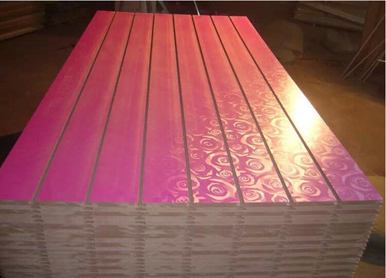 Decoration Water Resistant MDF Board Slot Melamine Faced Slotted