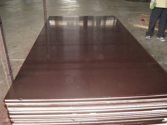 Red Film Faced Shuttering Plywood / Three Grade Level And Price / Poplar Core