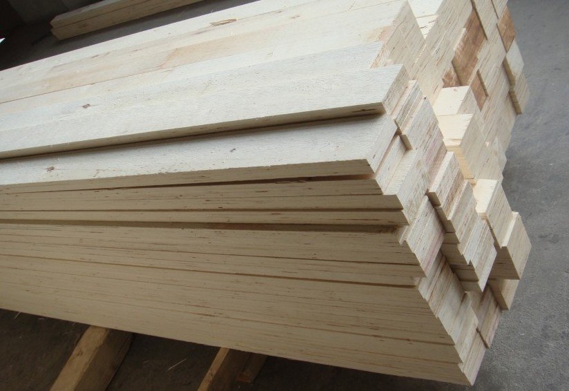 Full Poplar / Pine Core LVL Lumber Wbp Melamine Glue For Crossbeam Truck Board