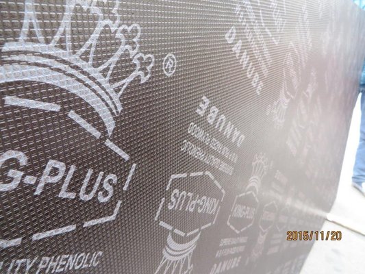 KINGPLUS film faced plywood ANTI-SLIP for construction,building material.imported dynea film.china factory supplier