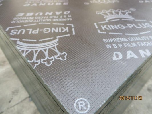KINGPLUS film faced plywood ANTI-SLIP for construction,building material.imported dynea film.china factory supplier