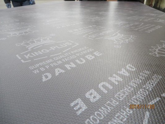 KINGPLUS film faced plywood ANTI-SLIP for construction,building material.imported dynea film.china factory supplier