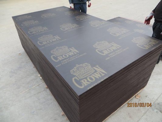CROWN' BRAND FILM FACED PLYWOOD, COMBI CORE, WBP MELAMIME GLUE, BROWN PRINTED FILM