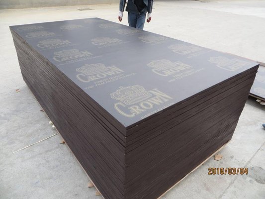 CROWN' BRAND FILM FACED PLYWOOD, CONSTRUCTION PLYWOOD.BUILDING MATERIAL.BROWN FILM FACED PLYWOOD