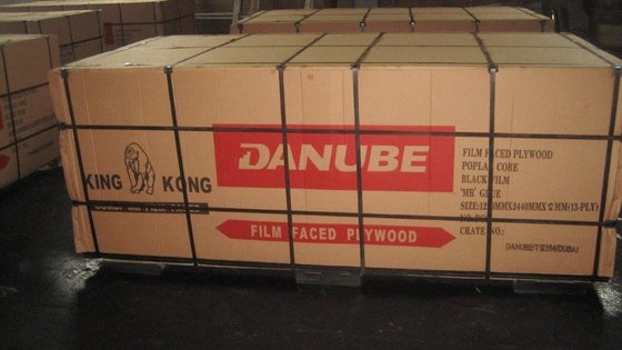 KINGKONG BRAND FILM FACED PLYWOOD, 'MR' GLUE, POPLAR CORE, BLACK FILM or BLACK PRINTED FILM