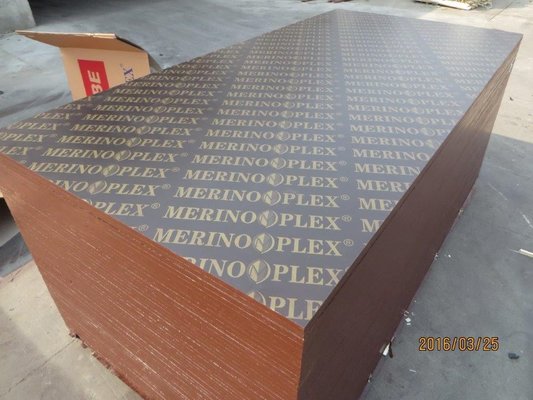 'MERINOPLEX' BRAND FILM FACED PLYWOOD, 'MR' GLUE, POPLAR CORE, BROWN PRINTED FILM