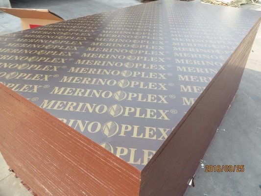 'MERINOPLEX' BRAND FILM FACED PLYWOOD, 'MR' GLUE, POPLAR CORE, BROWN PRINTED FILM