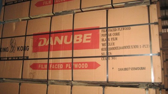 KINGKONG BRAND FILM FACED PLYWOOD, 'MR' GLUE, POPLAR CORE, BLACK FILM or BLACK PRINTED FILM