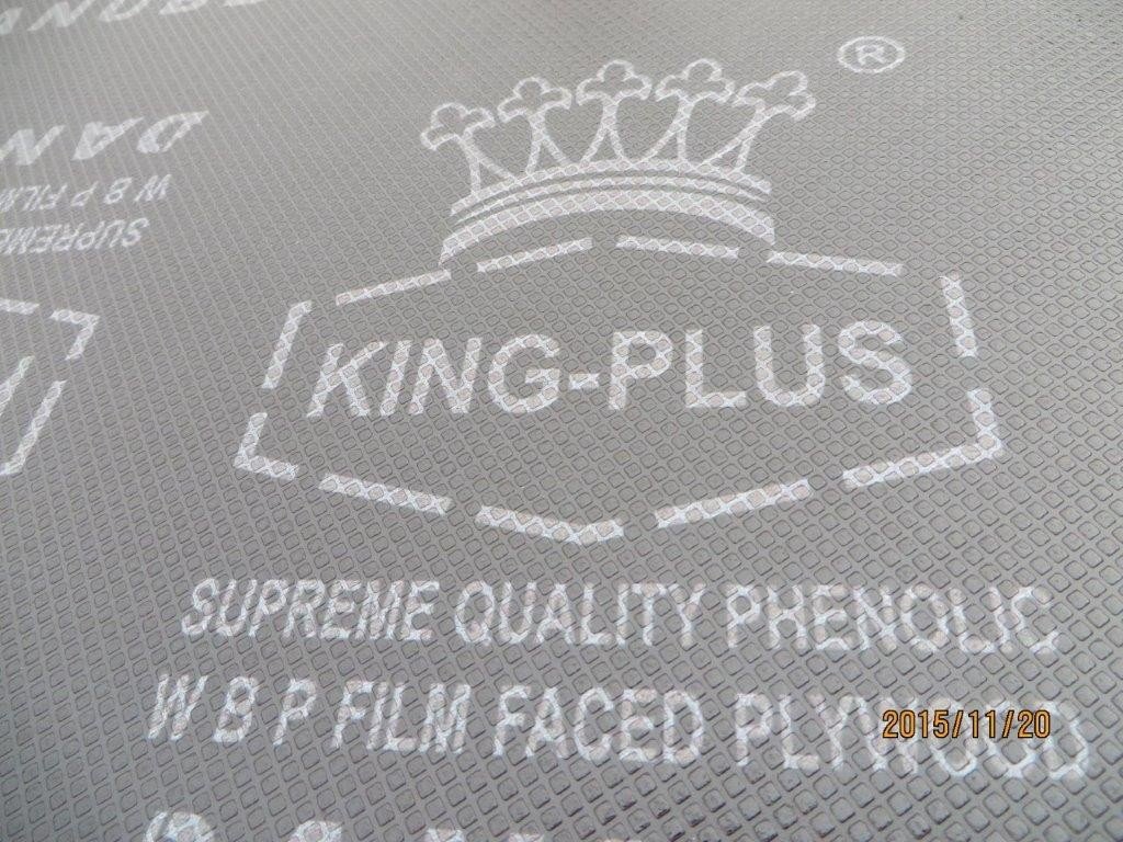 KINGPLUS film faced plywood ANTI-SLIP for construction,building material.imported dynea film.china factory supplier