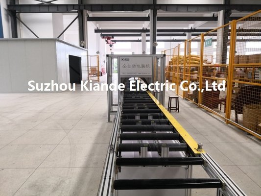 Automatic busbar shrink film packing machine suit for heavy and long busbar packing