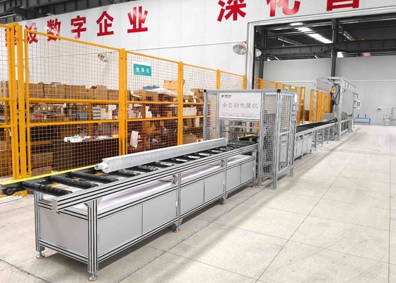 Automatic busbar shrink film packing machine suit for heavy and long busbar packing