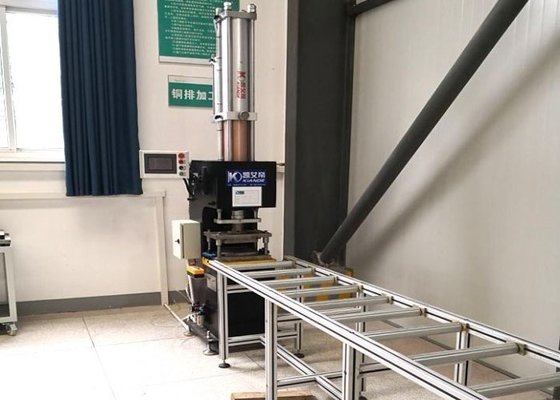 Gas Hydraulic Booster Press Busbar Bending Machine Double Column Shearing Structure