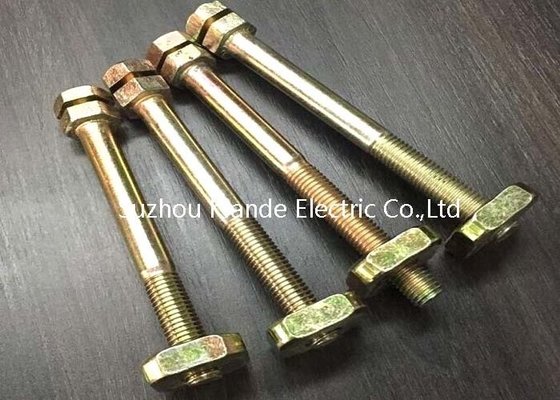 High Load Black Double Head Bolt Carbon Steel For Busbar Joint Fastening