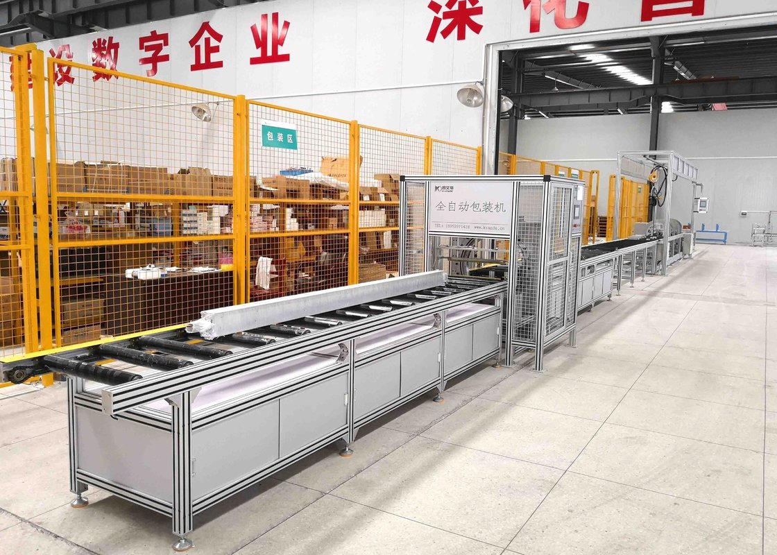 Automatic busbar shrink film packing machine suit for heavy and long busbar packing