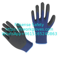 13Gauge Polyester Liner Sandy Latex Palm Coated Gloves Latex Dipped Gloves Latex Rubber Palm Work Gloves