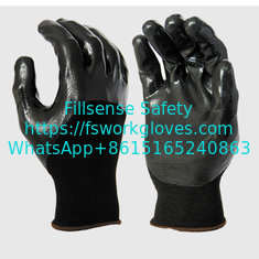 13Gauge Polyester Liner 3/4 Nitrile Dipped Gloves Waterproof Work Gloves Nitrile Dipped Work Gloves
