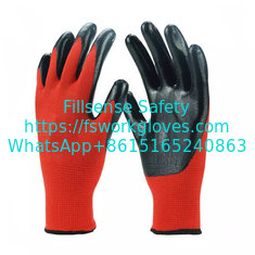 13Gauge Polyester Liner Palm Coated Nitrile Work Gloves Garden Work Gloves