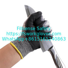 13G UHMWPE/HPPE Cut Proof Fabric Nitrile Sandy Coated cut proof work gloves puncture resistant gloves