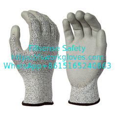 UHMWPE/HPPE Liner PU Dipped Anti Cut Performance Level 5 Hand Protection Gloves