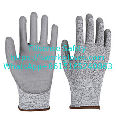13 Gauge UHMWPE/HPPE Liner PU Coated Puncture Resistant Gloves Cut Resistance Glove