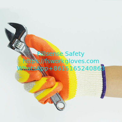 10Gauge 2Yarn Polycotton Liner Double Latex Rubber Coated Gloves
