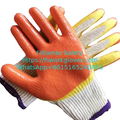 10Gauge 2Yarn Polycotton Liner Double Latex Rubber Coated Gloves