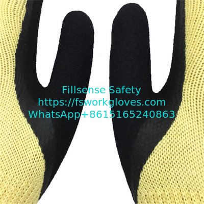 10Gauge 5yarn 21S Cotton Liner Micro Sandy Palm and Thumb Latex Coated Work Gloves