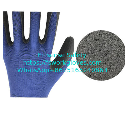 13Gauge Polyester Liner Sandy Latex Palm Coated Gloves Latex Dipped Gloves Latex Rubber Palm Work Gloves