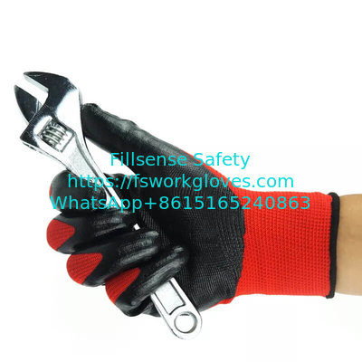 13Gauge Polyester Liner Palm Coated Nitrile Work Gloves Garden Work Gloves