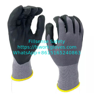 15Gauge Nylon Spandex Liner Nitrile Foam Coated Gloves Industrial Work Gloves Mechanic Gloves