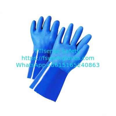 Cotton Interlock Liner Sandy PVC Coated Gloves Double Dipped PVC Gloves waterproof work gloves