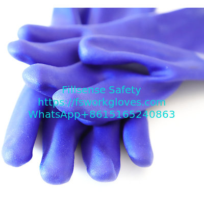 Cotton Interlock Liner Sandy Double Dipped PVC Gloves pVC coated work gloves Fishing Gloves Waterproof Work Gloves