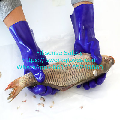 Cotton Interlock Liner Sandy PVC Coated Gloves Double Dipped PVC Gloves waterproof work gloves