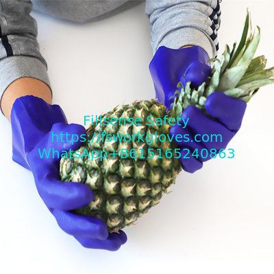 Cotton Interlock Liner Sandy Double Dipped PVC Gloves pVC coated work gloves Fishing Gloves Waterproof Work Gloves