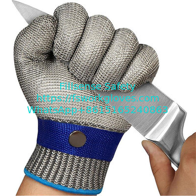 Stainless Steel Wire Metal Mesh Butcher Safety Work Gloves Food Grade Stainless Steel Gloves
