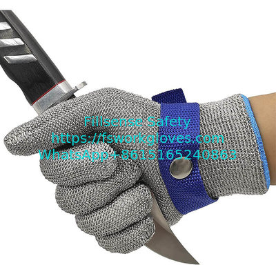 Stainless Steel Wire Metal Mesh Butcher Gloves Cut Resistant Work Gloves Anti Cut Gloves For Kitchen
