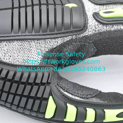 UHMWPE(HPPE) Liner Nitrile Sandy Coated TPR Gloves Cut Resistant Gloves Anti Impact Gloves Anti Vibration Gloves