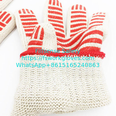 Cotton Outer Cotton Inner Silicone Baking Gloves Insulated Cooking Gloves Oven Proof Gloves
