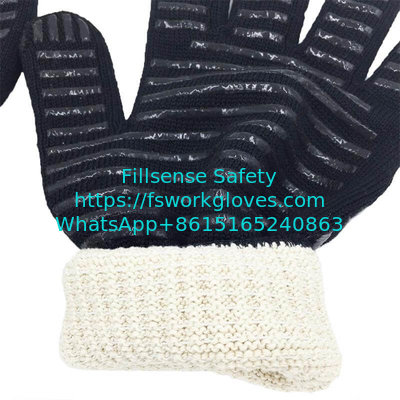Kevlar Outer Cotton Inner Silicone Grip High Temperature Heat Resistant Gloves High Temperature Resistant Gloves