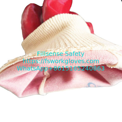 Cotton Interlock Liner Knit Wrist PVC Coated Work Gloves PVC Dipped Gloves Waterproof Work Gloves